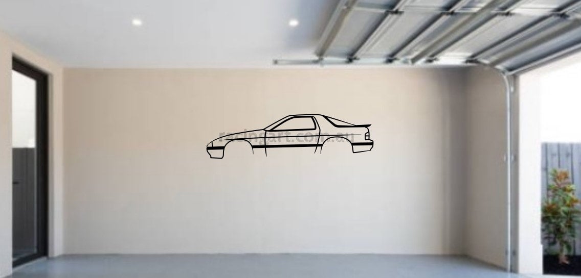 Mazda FC RX7 120cm Metal Art Silhouette | Racing Art