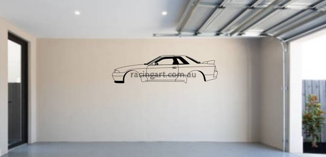 Nissan R32 Skyline GTR 120cm Metal Art Silhouette | Racing Art